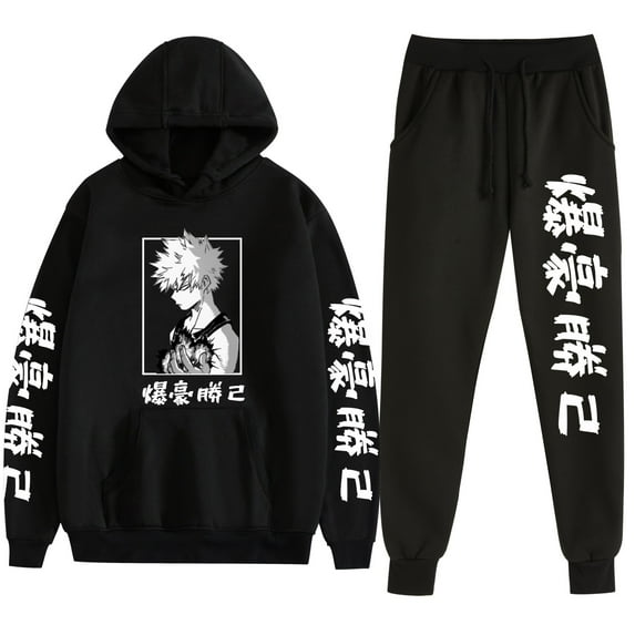Azikbd New Bakugo Katsuki Two-Piece Hoodie Set - Anime Style - Todoroki ...