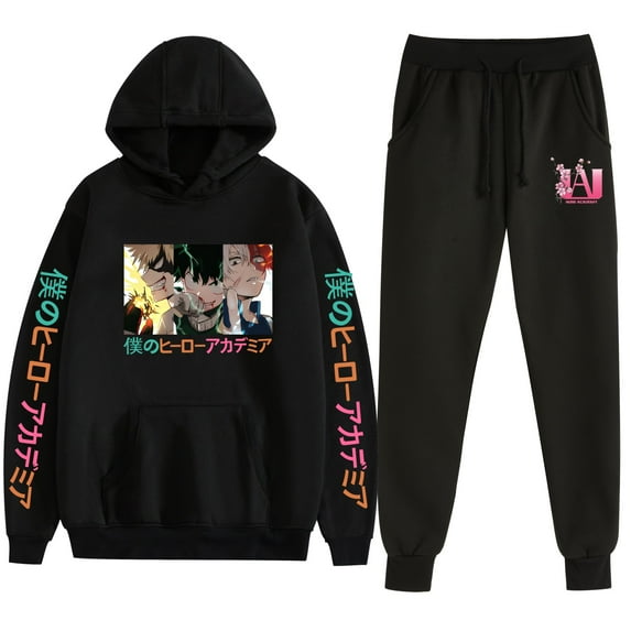 Azikbd New Bakugo Katsuki Two-Piece Hoodie Set - Anime Style - Todoroki ...