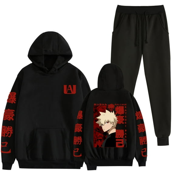 Azikbd New Bakugo Katsuki Two-Piece Hoodie Set - Anime Style - Todoroki ...