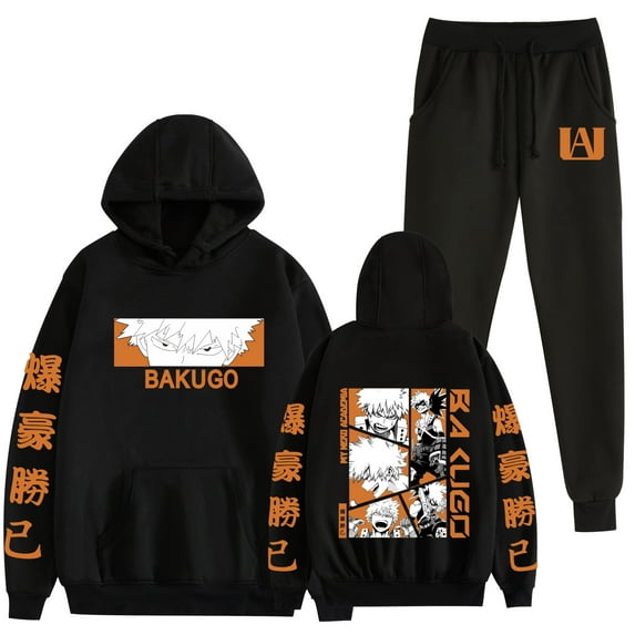Azikbd New Bakugo Katsuki Two-Piece Hoodie Set - Anime Style - Todoroki ...