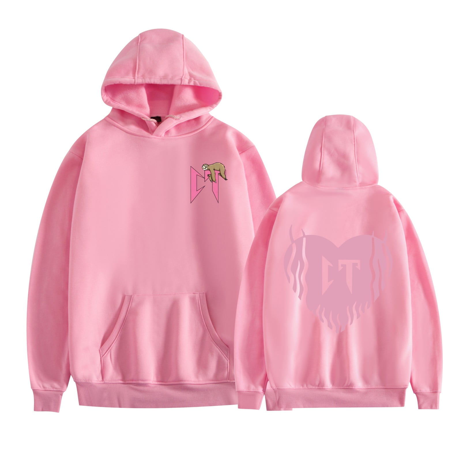 Azikbd Singer Natanael Cano Tumbado Pink CT Sloth print hoodie ...