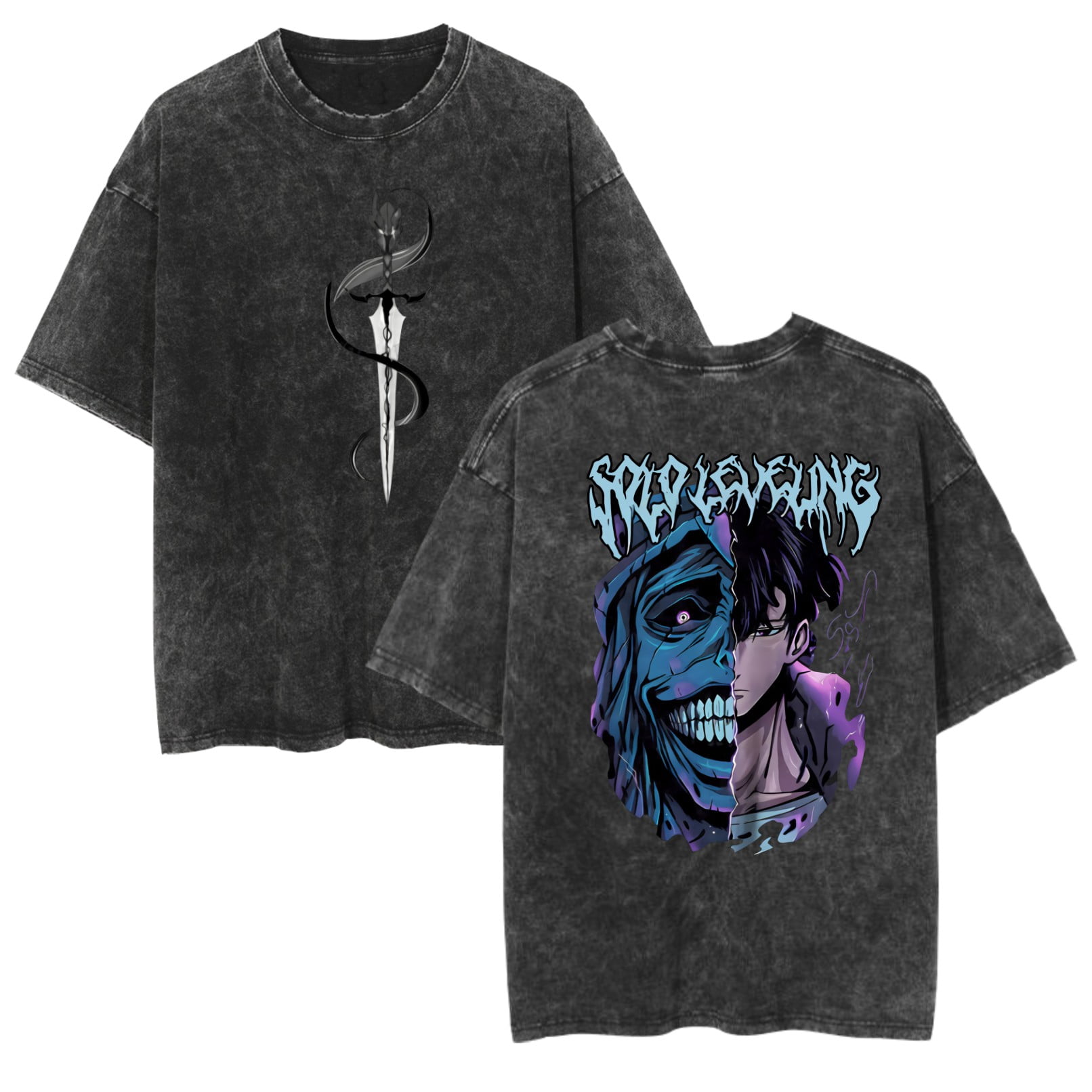 Azikbd Solo Leveling Anime Statue of God Shirt Short Sleeve Cotton Tee ...