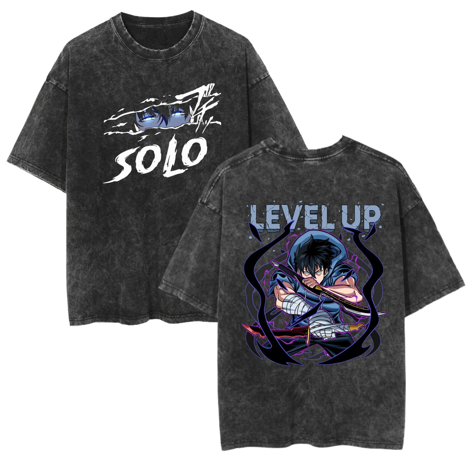 Azikbd Solo Leveling Anime Statue of God Shirt Short Sleeve Cotton Tee ...