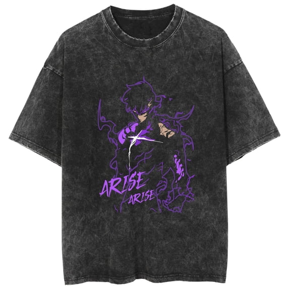 Azikbd Solo Leveling Anime Statue of God Shirt Short Sleeve Cotton Tee ...