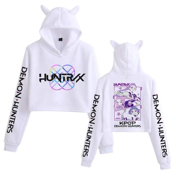 Azikbd Won't Miss Anime Mira Crop Top, Cute Cat Ear Long Sleeve Women's ...