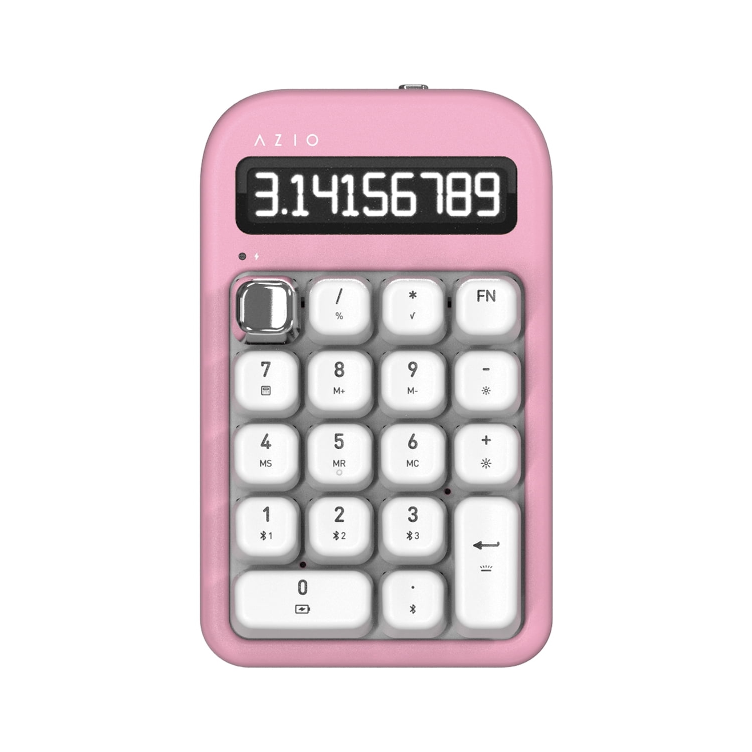 Azio IZO Number Pad/Standalone Calculator with Red Switches, Bluetooth ...
