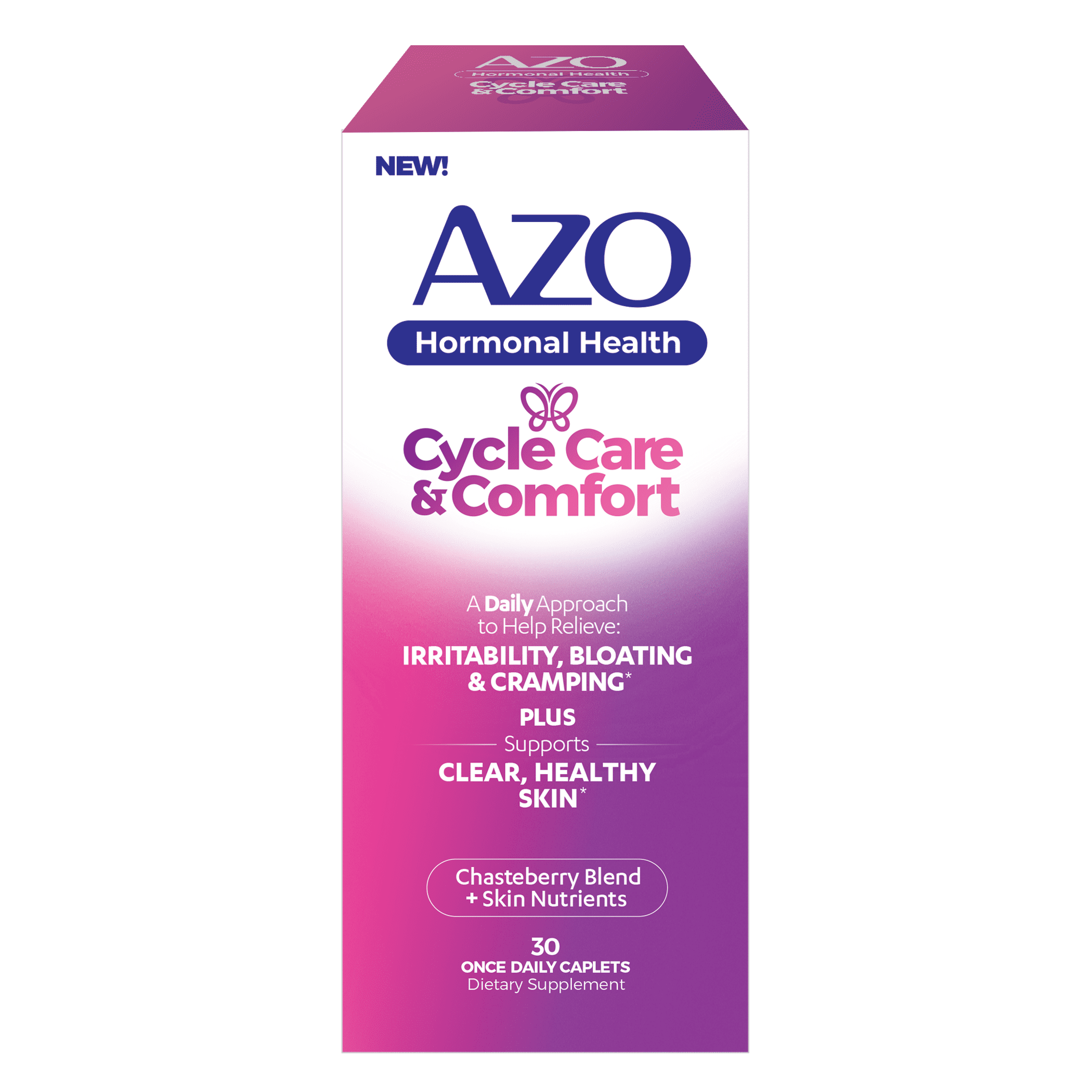 Azo Cycle Care & Comfort, Balance Hormonal Health, Caplets, 30 Ct ...