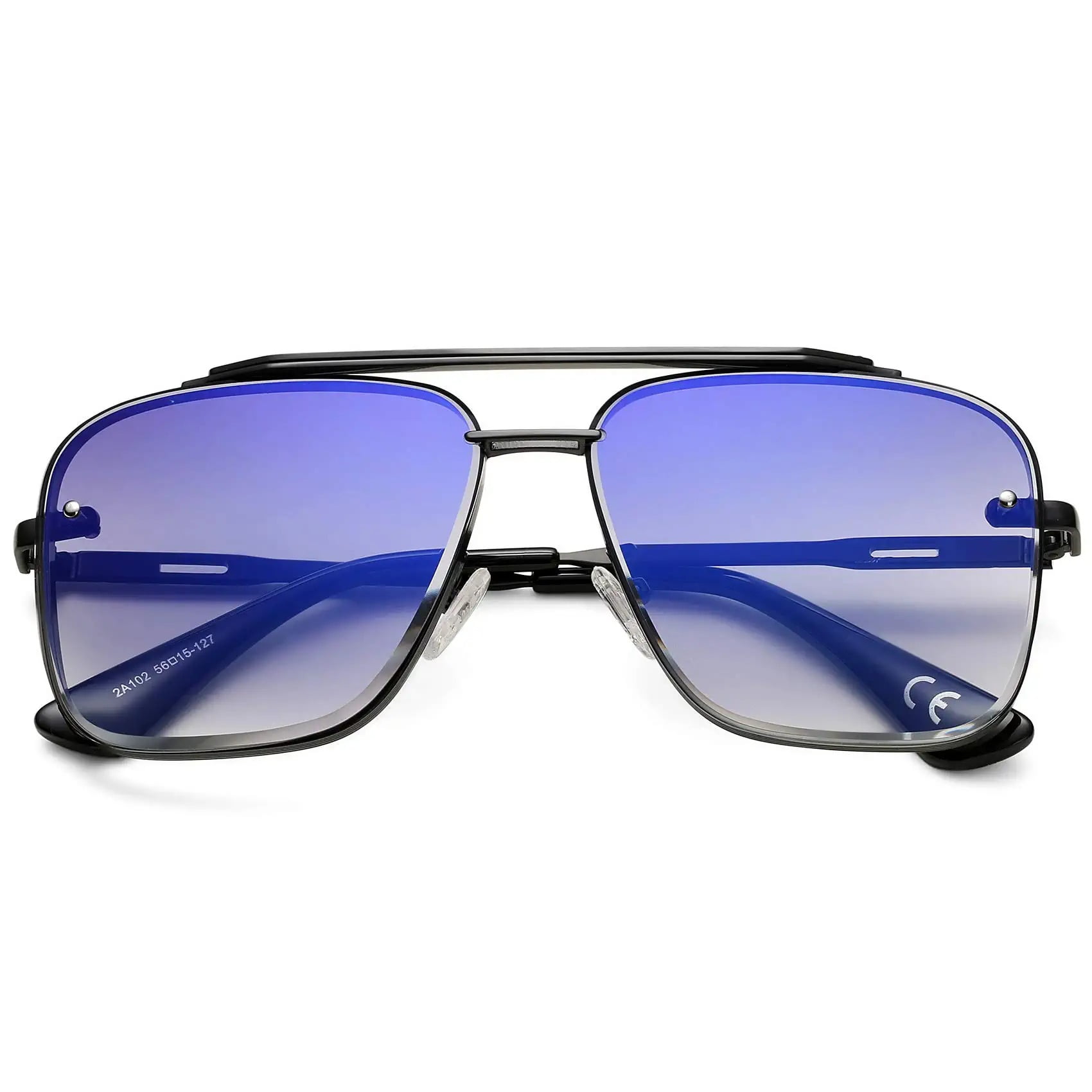 Azorb Retro Square Aviator Sunglasses, Men's Oversized, UV Protection ...