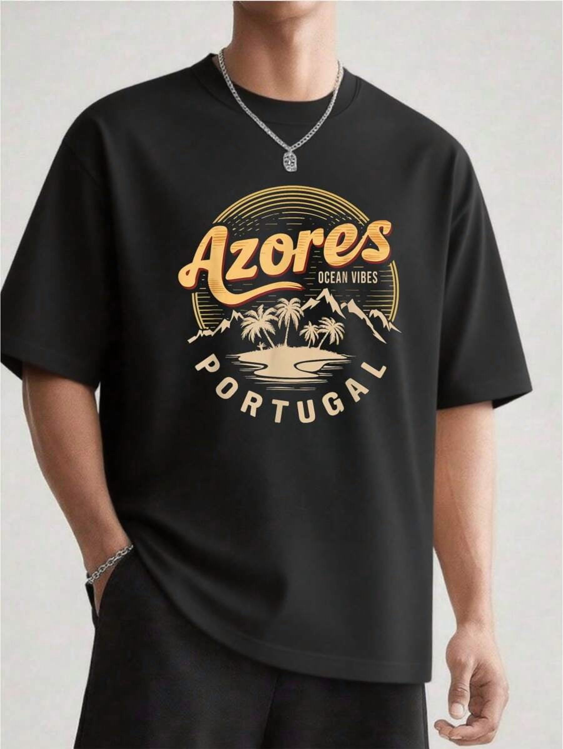Azores Portugal Tropical Retro Vintage Azores Souvenir-Shirt Men's ...