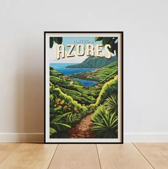 Azores - Retro Travel Posters On The Theme Of The Azores Archipelago 1 ...