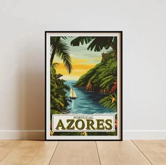 Azores - Retro Travel Posters On The Theme Of The Azores Archipelago 3 ...