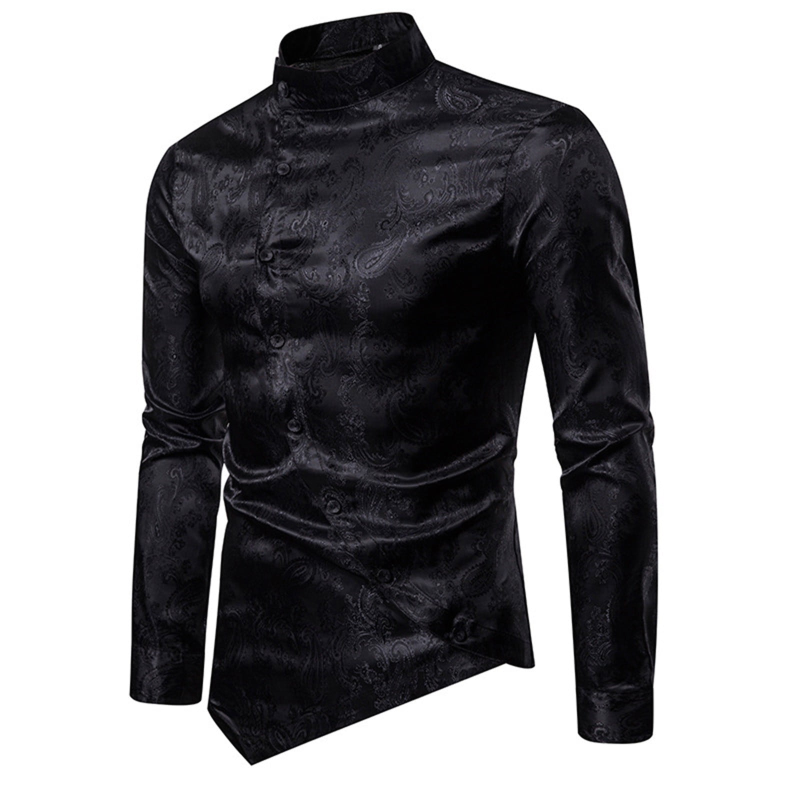 Azrian Long Sleeve with Turn-down Collar and Button Shirt for Men,Men's ...