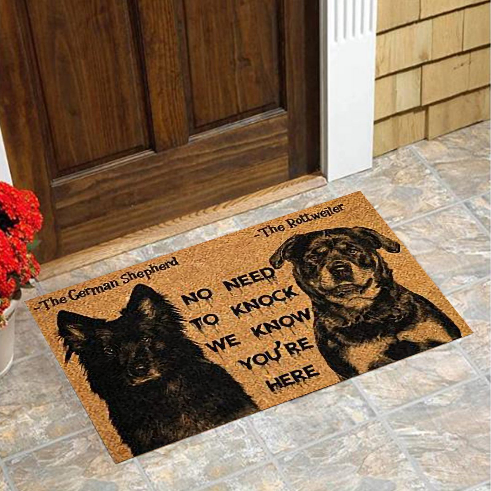 Azrian Outdoor Mat Non Slip Dog Welcome Pad Cute Front Door Welcome Pad ...