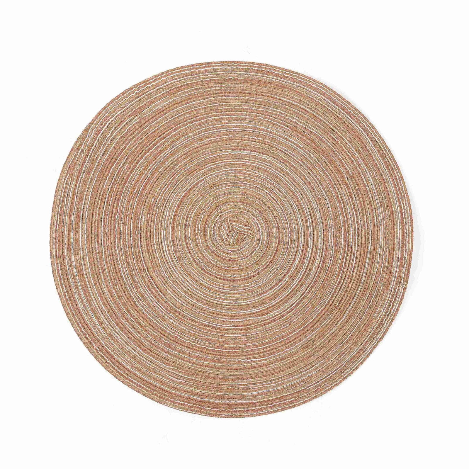 Azrian Round Braided Placemats Set of 4 Washable Round Placemats for ...