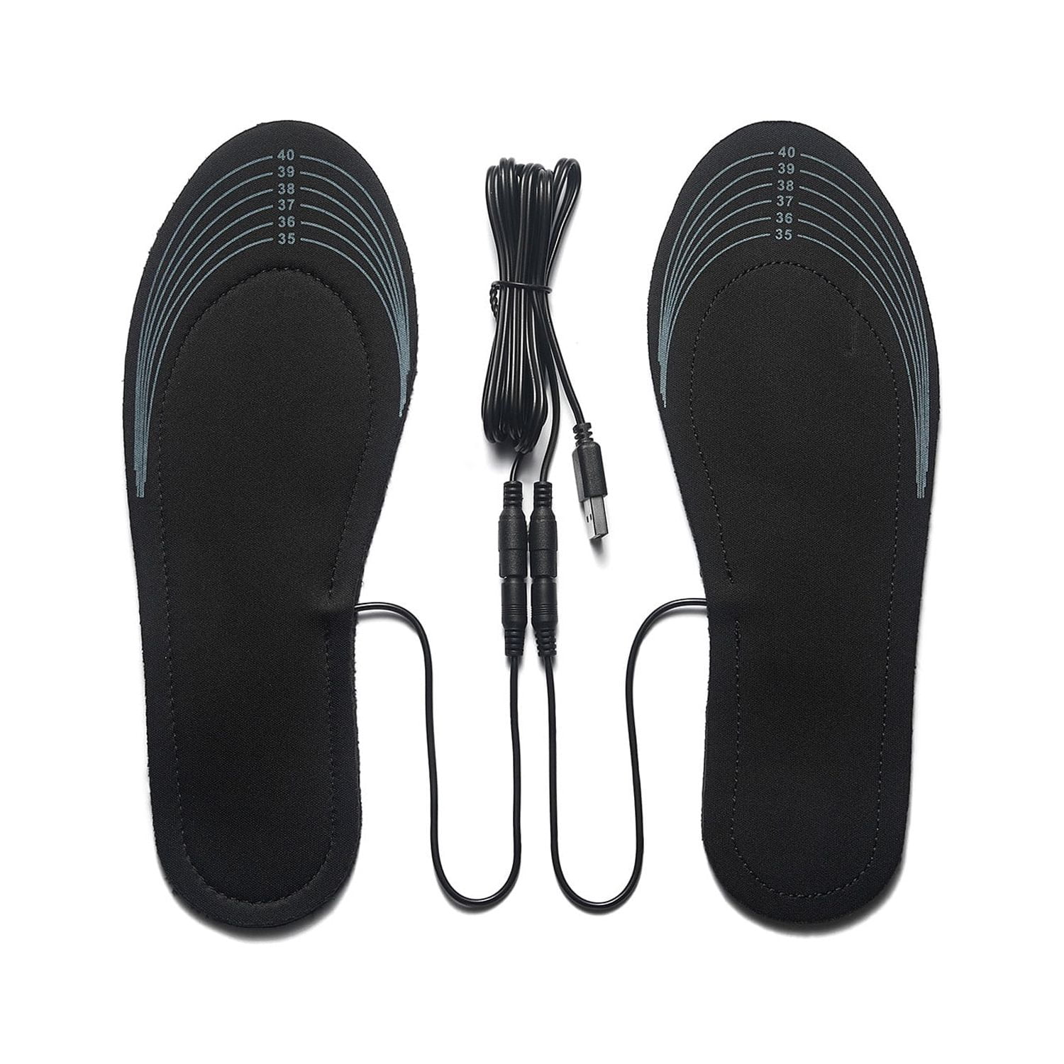 Azrian USB Plug-in Rechargeable Heated Insoles,Electric Heated Insoles ...