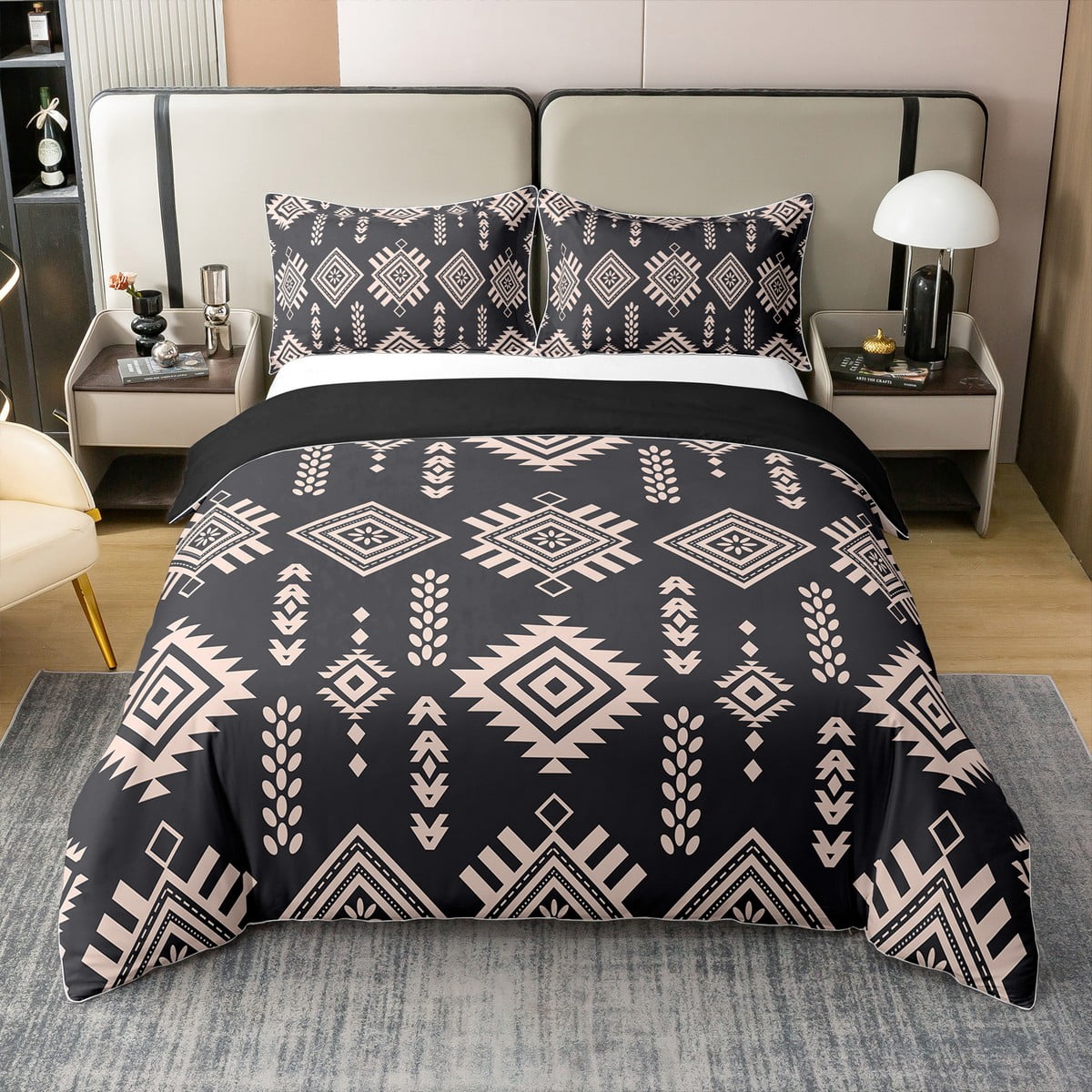 Aztec 100% Cotton Duvet Cover Queen Geometric Bedding Set Southwest ...