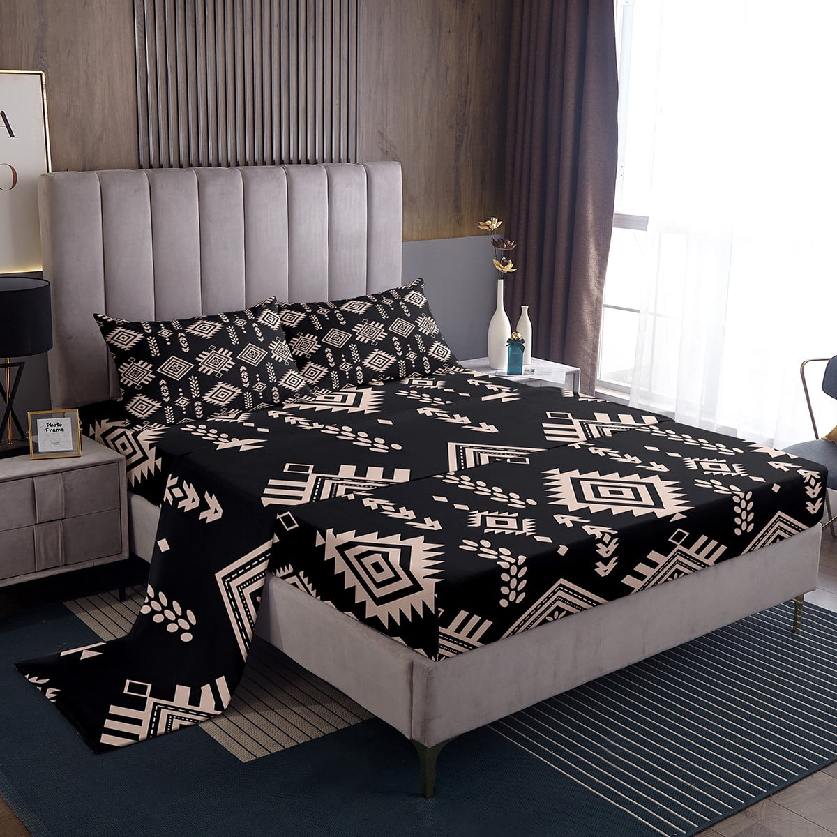 Aztec Bed Sheets Set King Geometric Sheet Set Southwest Sheets American ...
