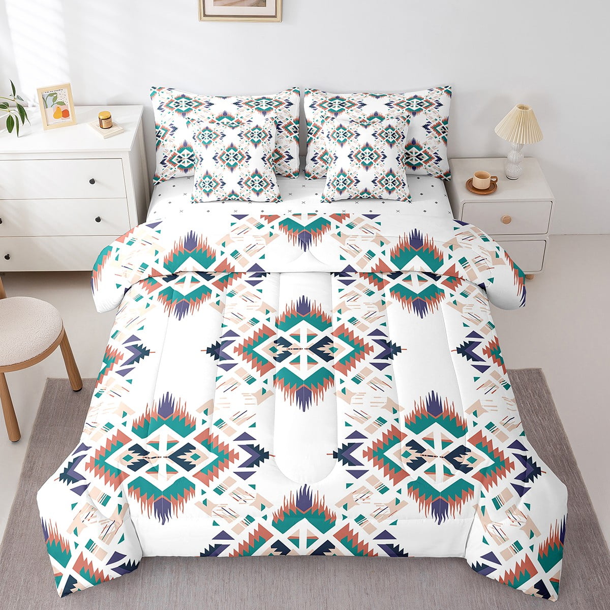 Aztec Bed in a Bag King Size Comforter Set 7 Pieces,Exotic Western ...