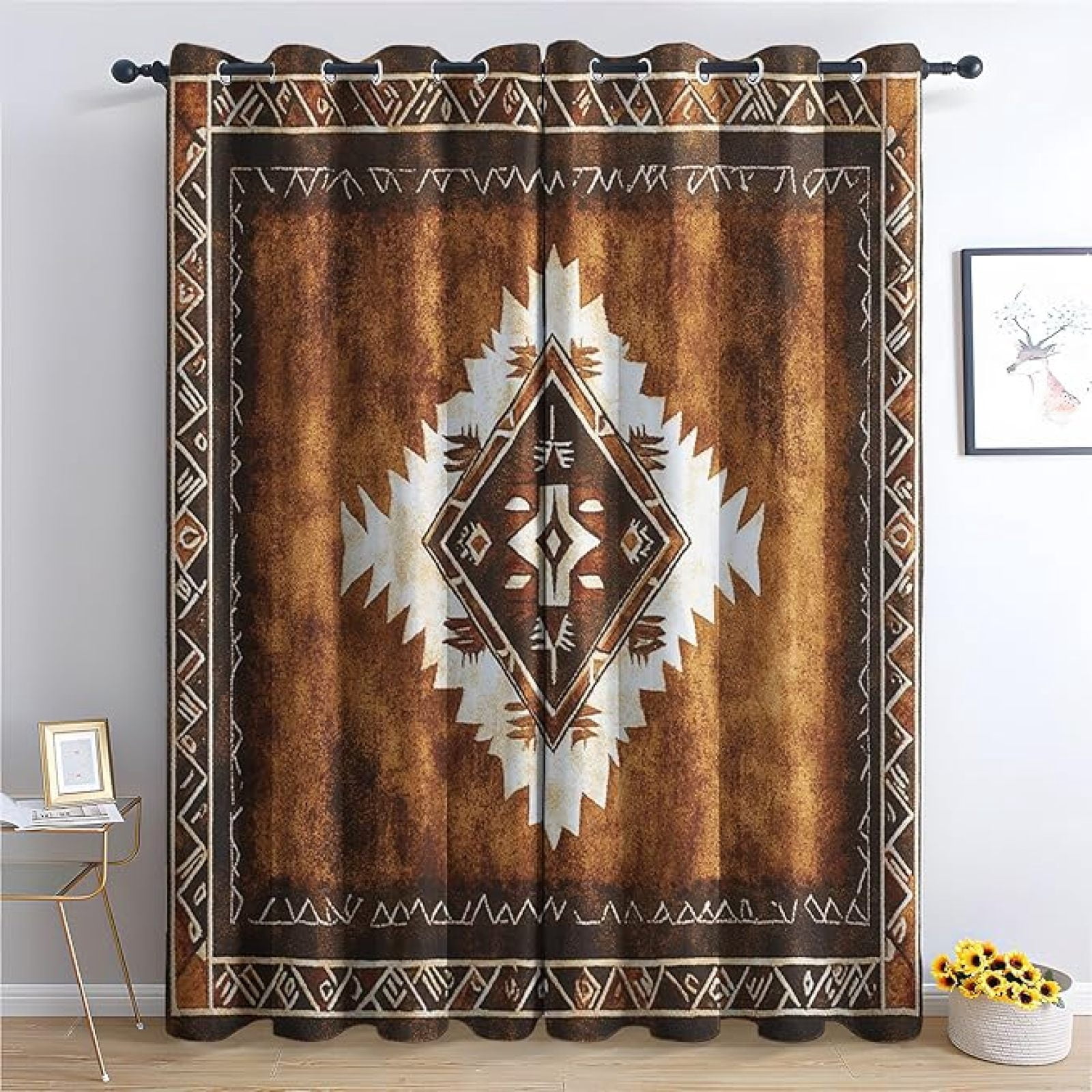 Aztec Blackout Curtains for Bedroom Living Room, Thermal Insulated Room ...