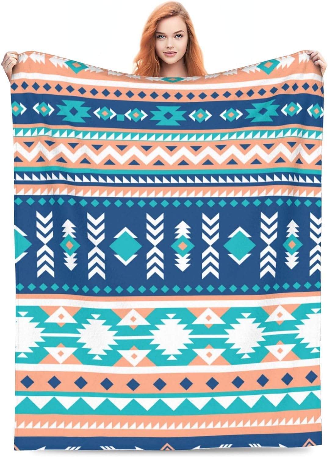 Aztec Blanket Tribal Ethnic Pattern Textures Boho Abstract Geometric ...