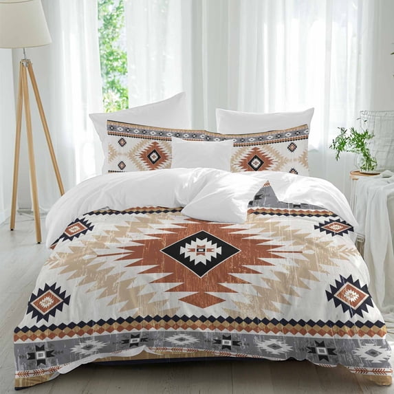 Aztec Bohemian Ethnic Style California King Size Bed Set,Farmhouse ...