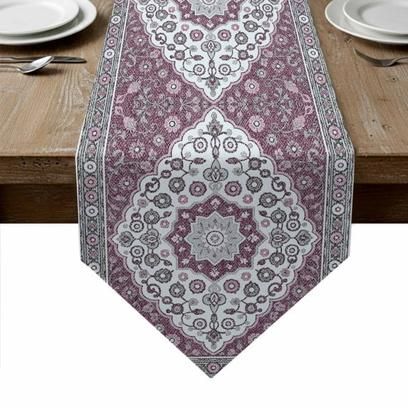 Aztec Boho Table Runner Linen Burlap Table Runner 36 Inches Small ...