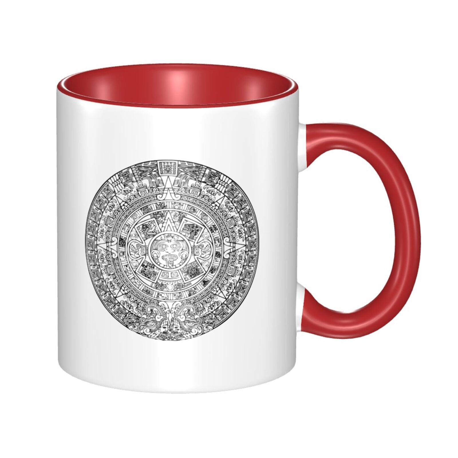 Aztec Calendar Mayan Classic Coffee Mugs Stylish Ceramic Cup with ...