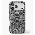 Aztec Calendar Sun Stone - Greyscale M3220, Protective Case for iPhone ...