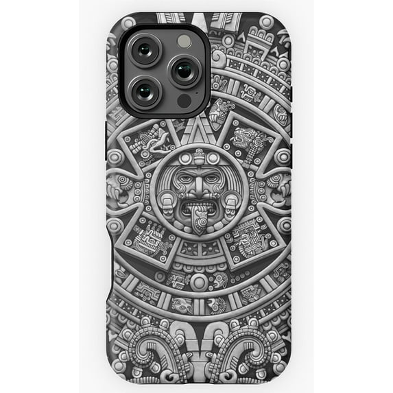 Aztec Calendar Sun Stone Phone Case for iPhone 16 15 14 13 12 11 Pro ...