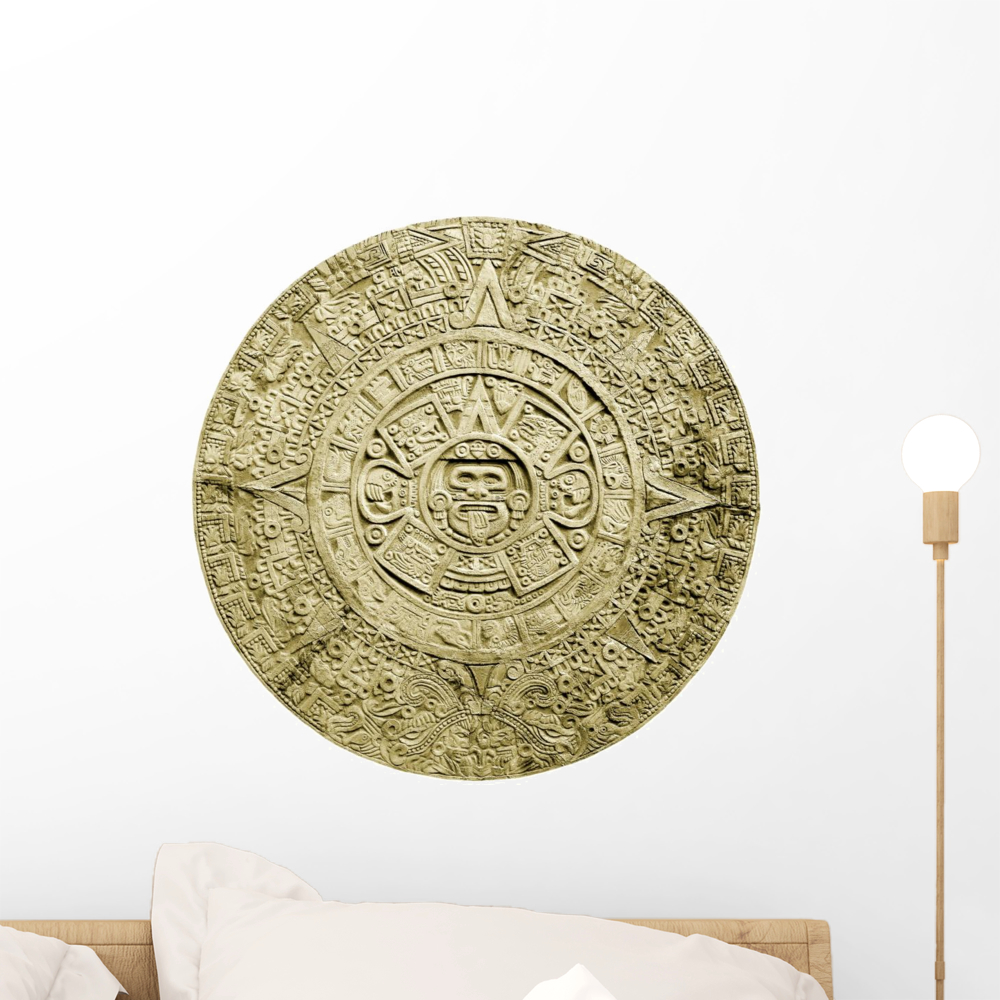 Aztec Calendar Wall Mural Decal by Wallmonkeys Vinyl Peel and Stick ...