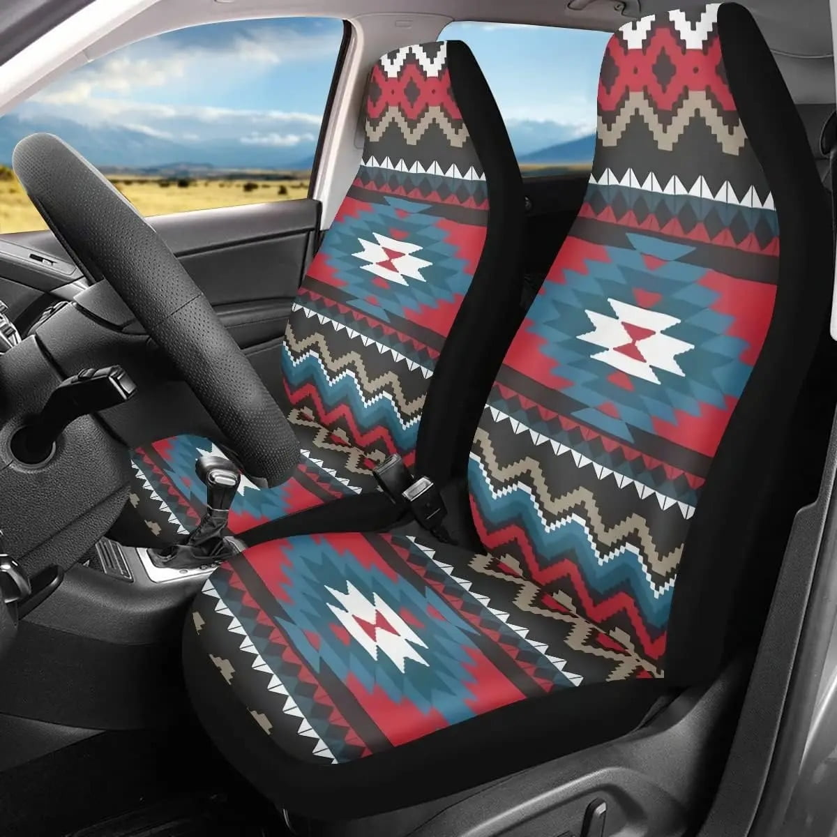 Aztec Car Seat Cover Green Southwest Nativa American Tribal Aztec ...