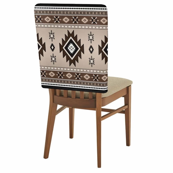 Aztec Chair Back Covers Set of 6, Brown Southwest Wind Bohemian Ethnic ...