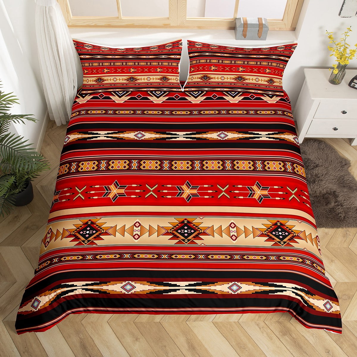 Aztec Comforter Cover Ethnic Tribal Arrow Duvet Cover,Retro Southwest ...