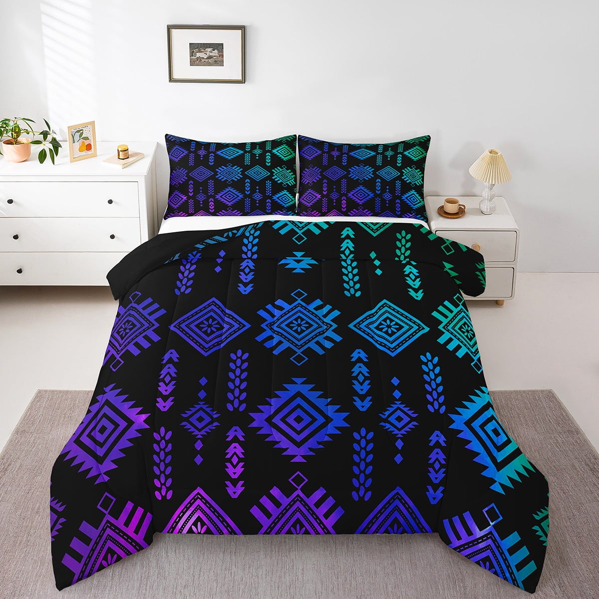 Aztec Comforter Set King Geometric Bedding For Kids Boys Girls ...