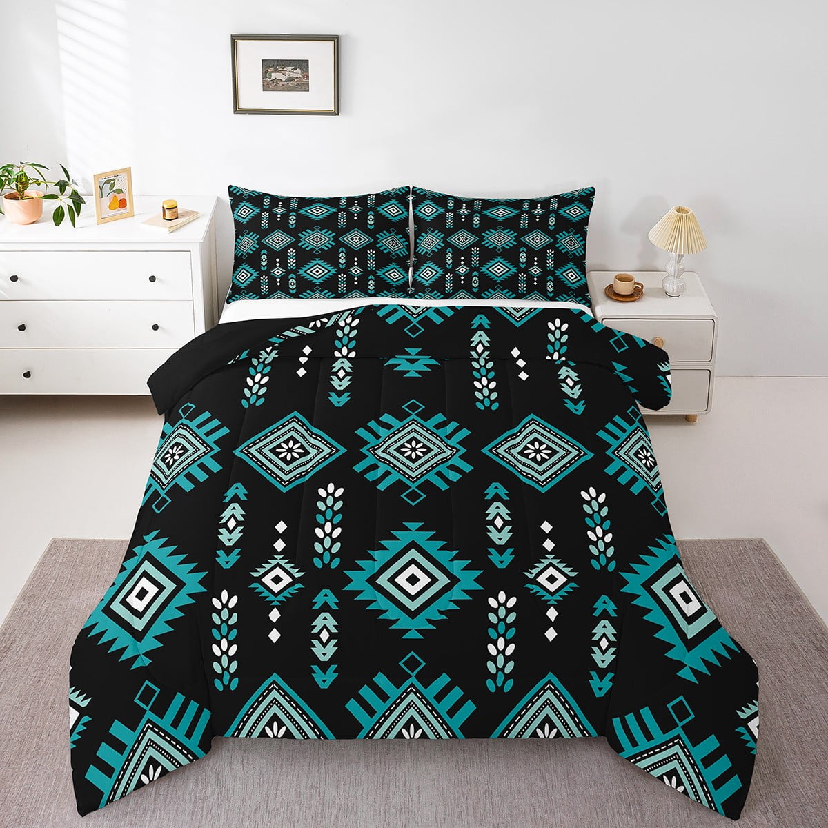 Aztec Comforter Set King Geometric Bedding For Teens Young Southwest ...