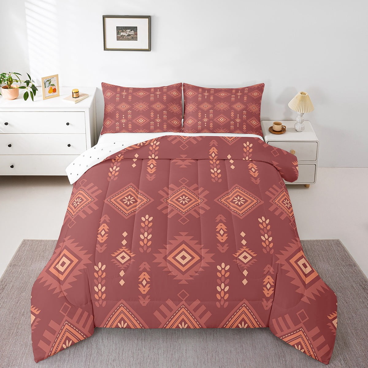 Aztec Comforter Set King Geometric Bedding For Teens Young Southwest ...