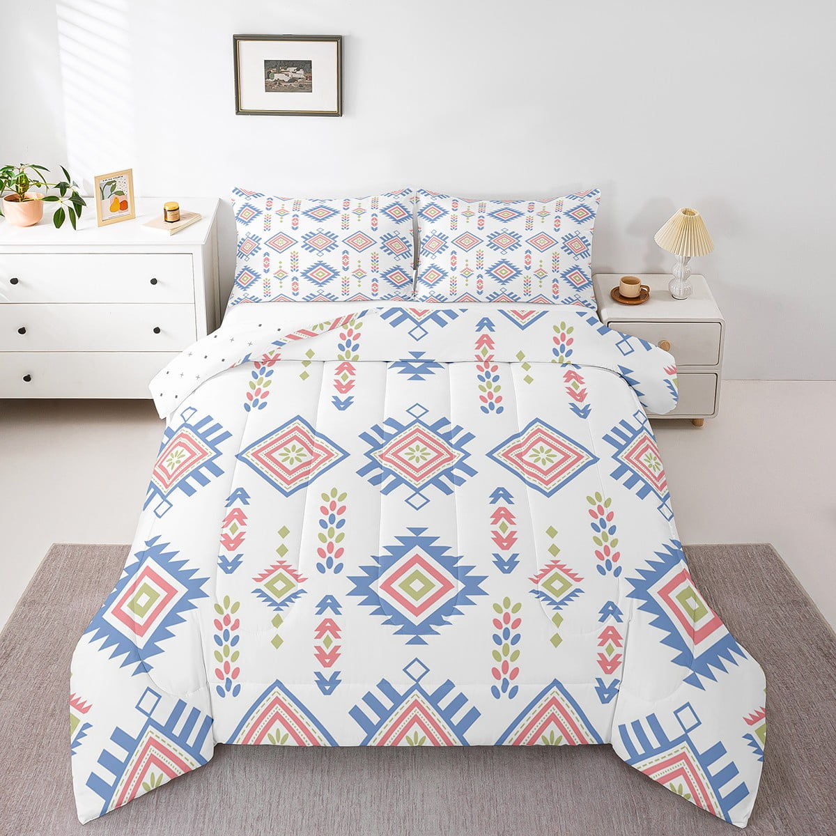 Aztec Comforter Set Queen Geometric Bedding Southwest Bedding Comforter ...