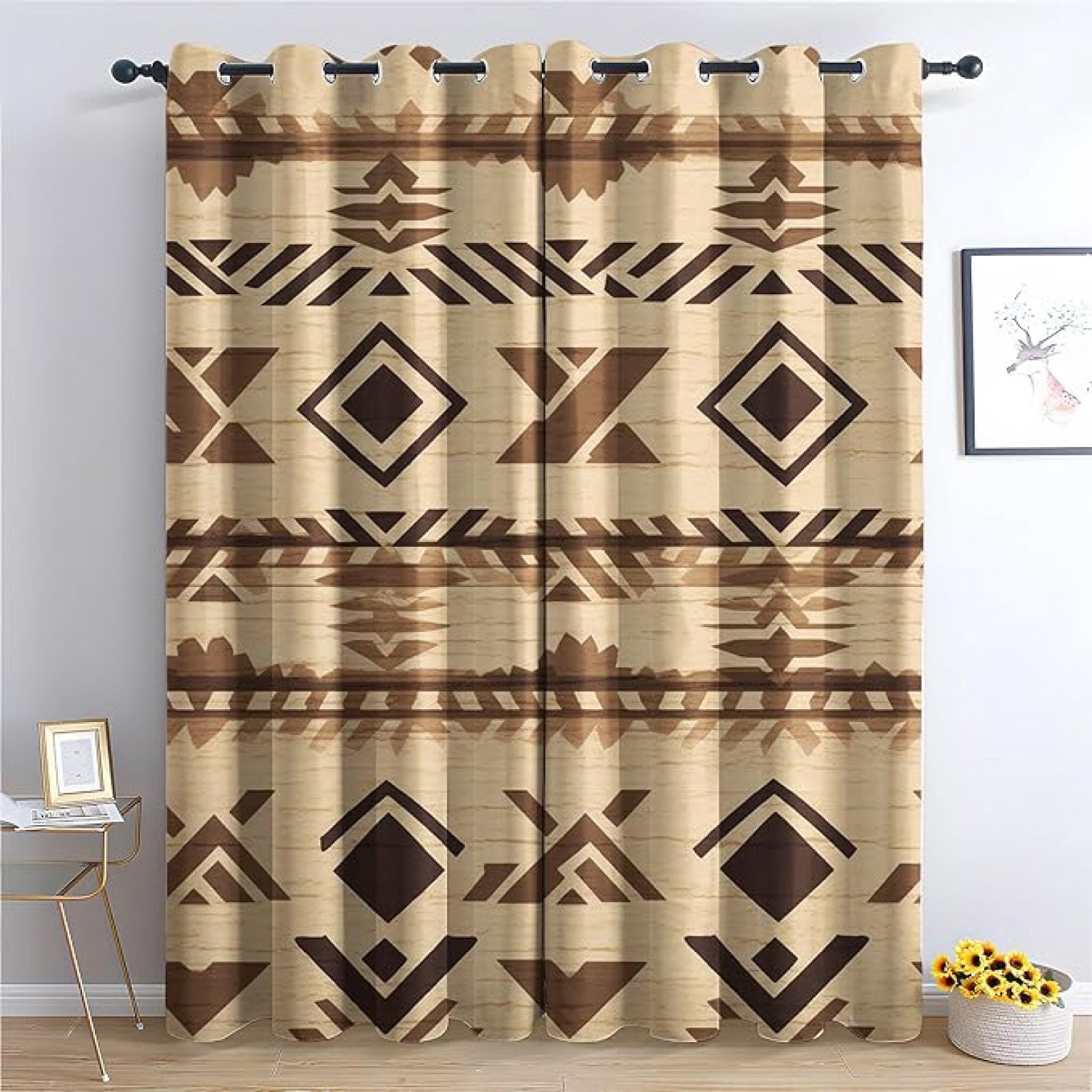 Aztec Curtains for Bedroom - Aztec Curtains, Western Farmhouse Style ...