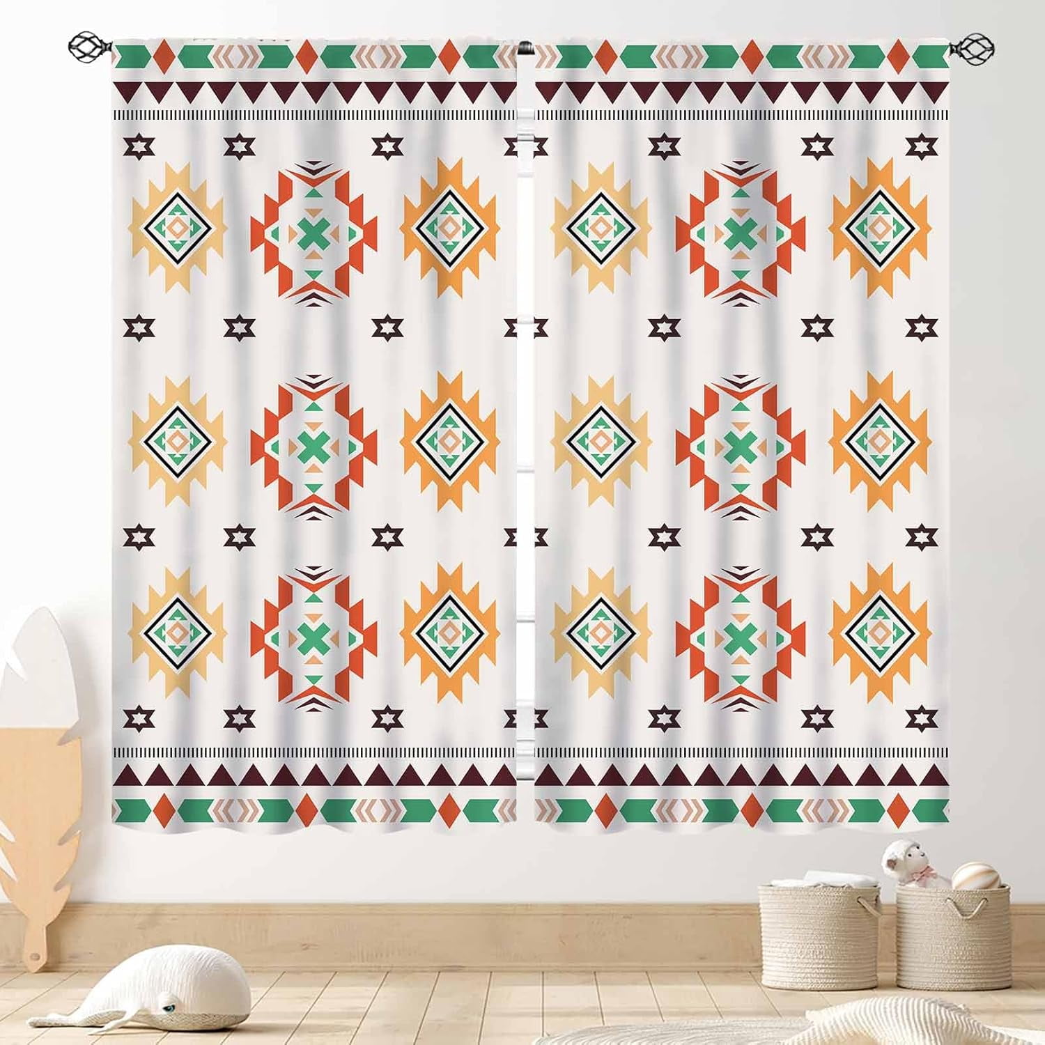 Aztec Curtains, Boho Southwestern Natvie Tribal American Ethnic Western ...