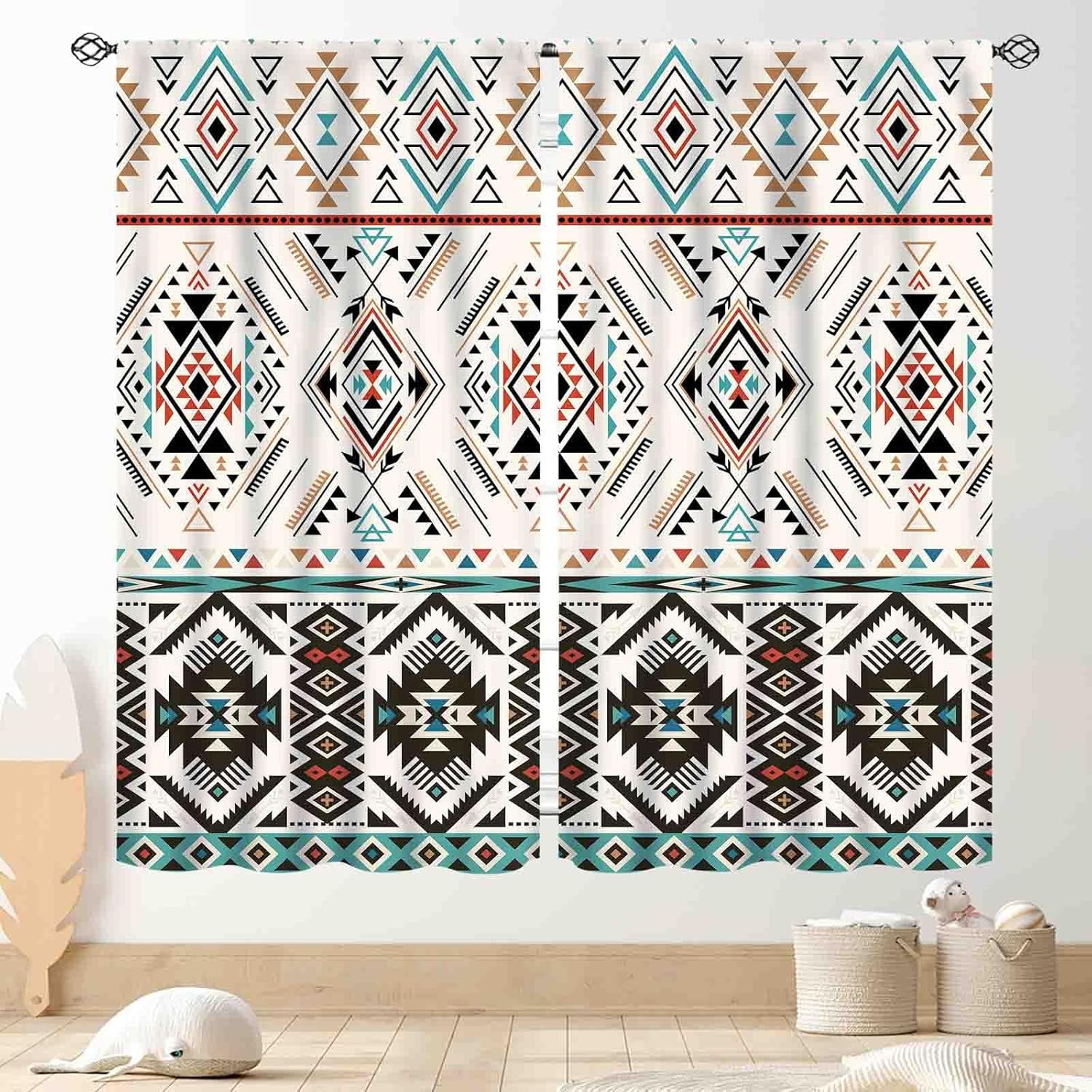 Aztec Curtains, Boho Southwestern Natvie Tribal American Ethnic Western ...