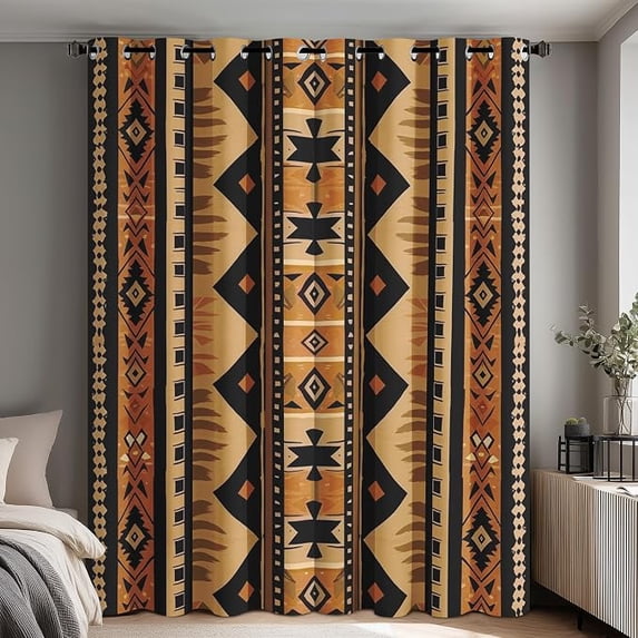 Aztec Curtains for Living Room, Blackout Curtains, Southwestern Tribal ...