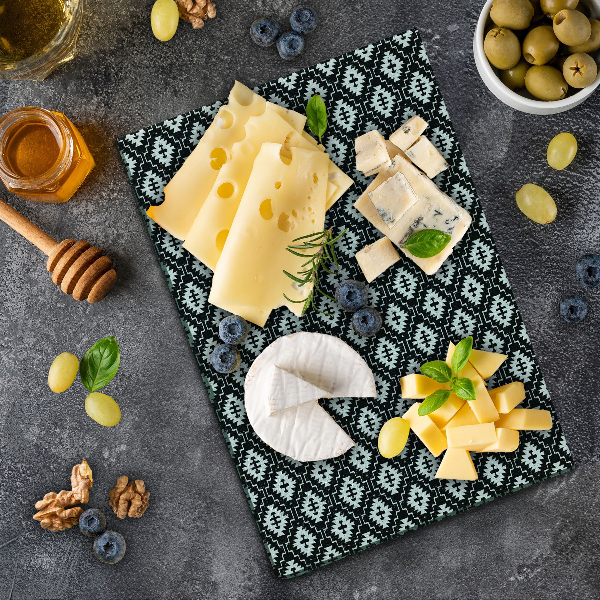 Aztec Cutting Board, Native Ornamental with Classic Victorian Damask ...