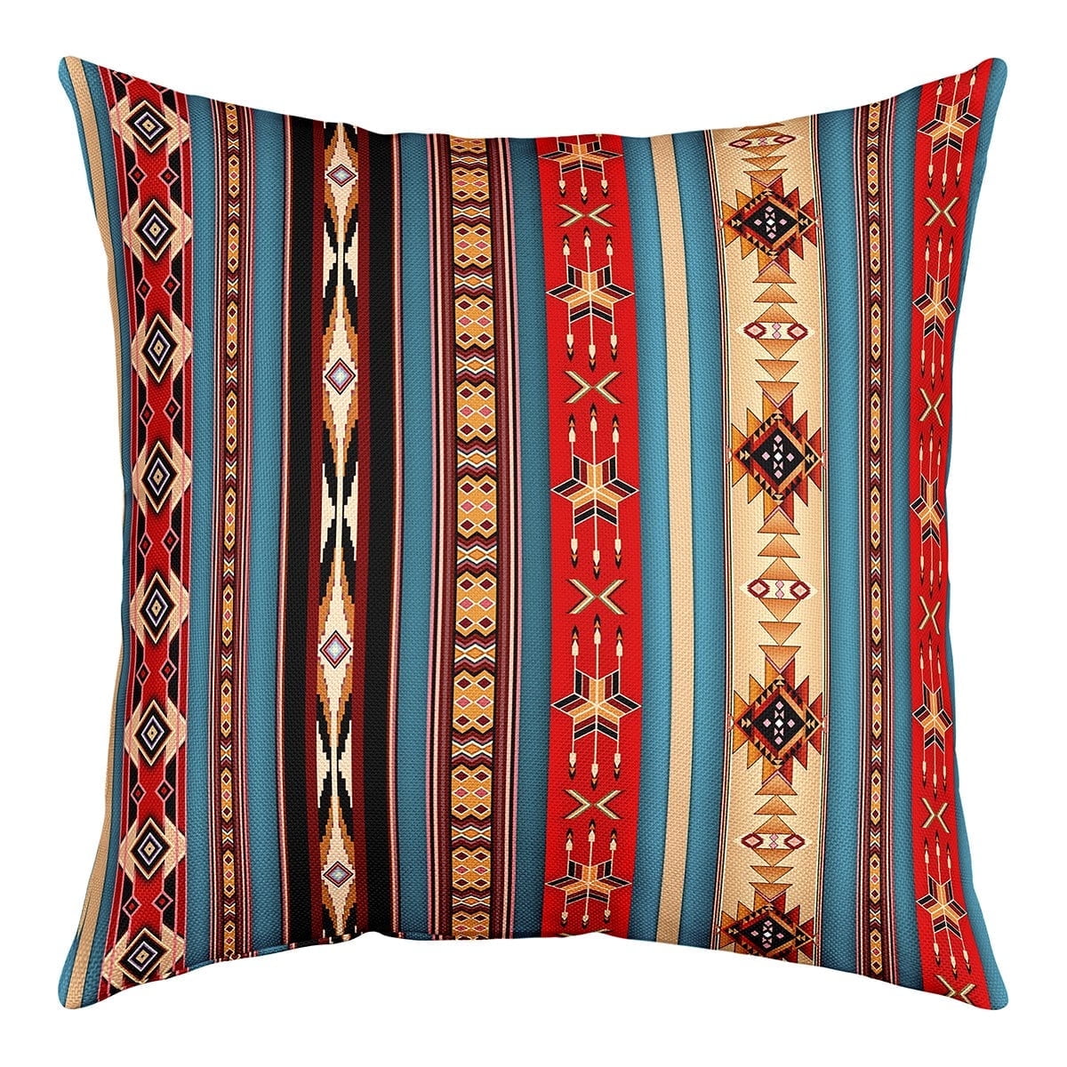 Aztec Decorative Square Pillow Case 16x16 Inch, Tribal Arrow Throw ...