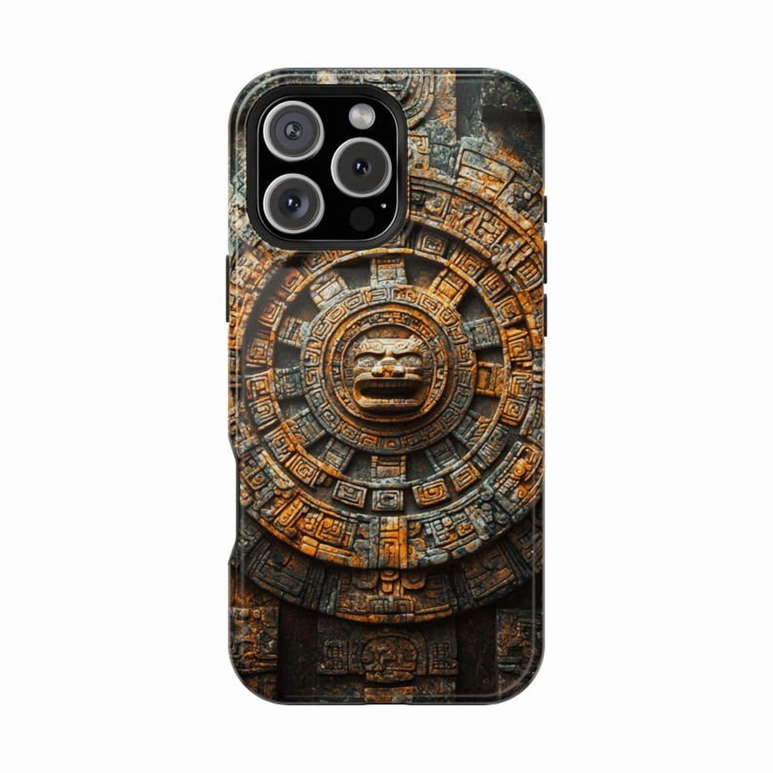 Aztec Demon iPhone Case Ancient Gold Stone Tribal Art with iPhone 17 to ...