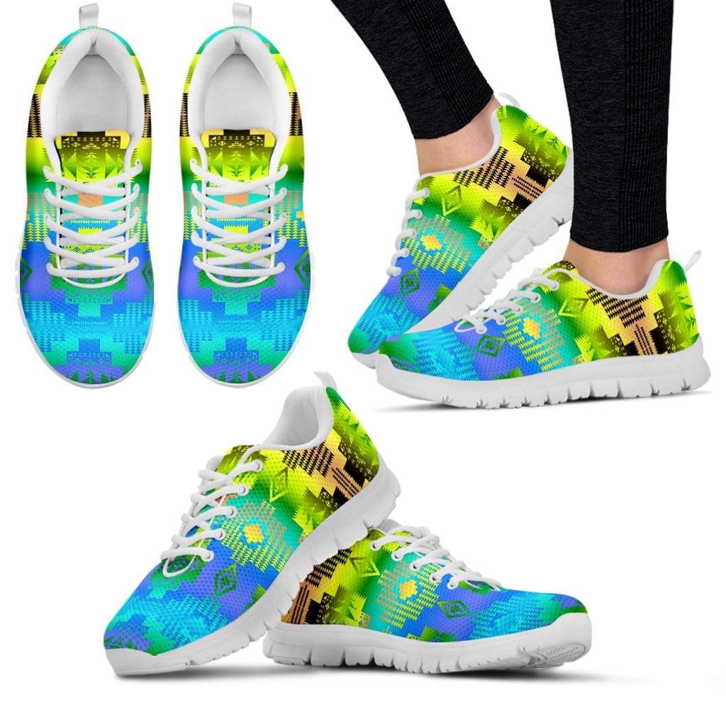 Aztec Design Brand Fashion Sneakers American Culture Print Lace-up ...