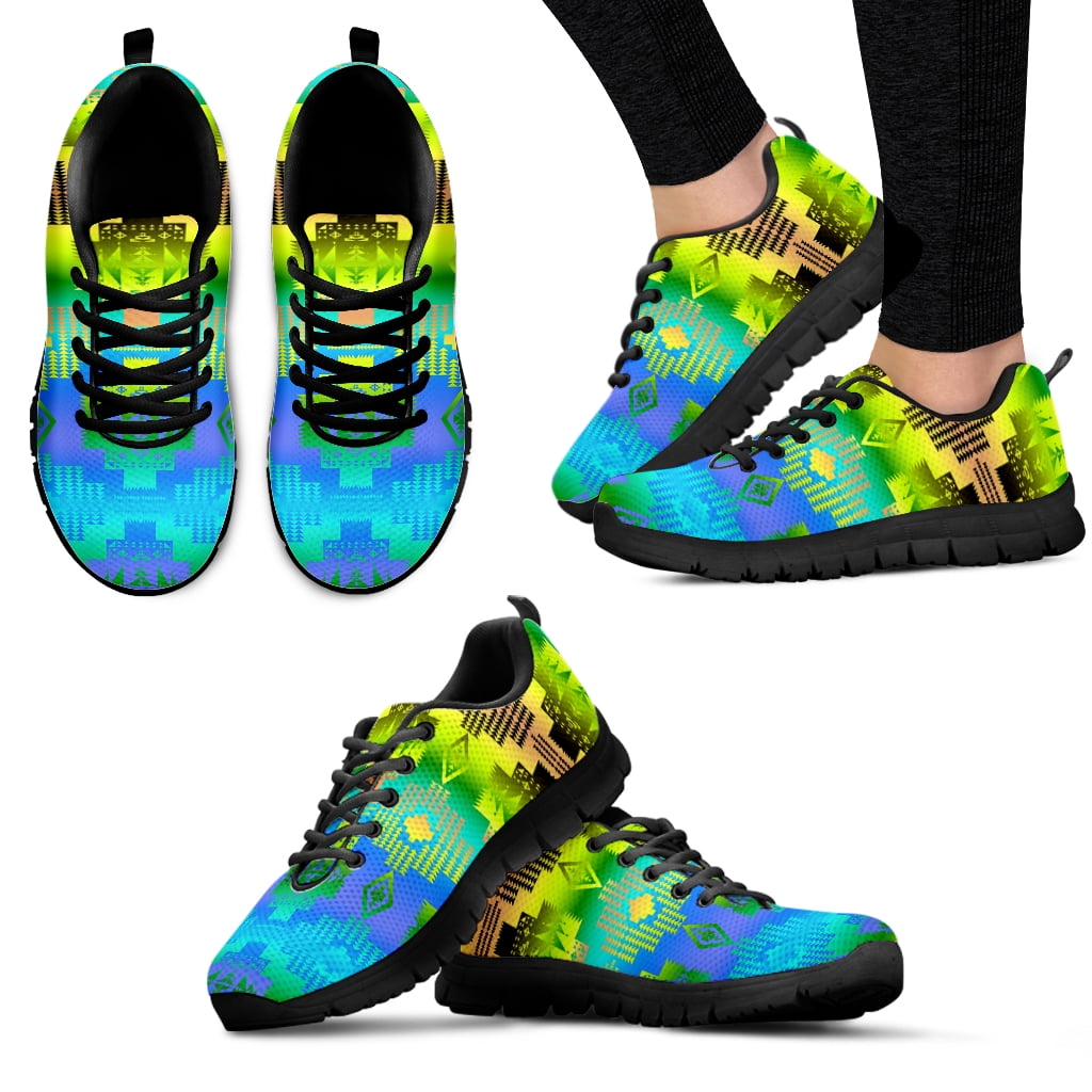Aztec Design Brand Fashion Sneakers American Culture Print Lace-up ...