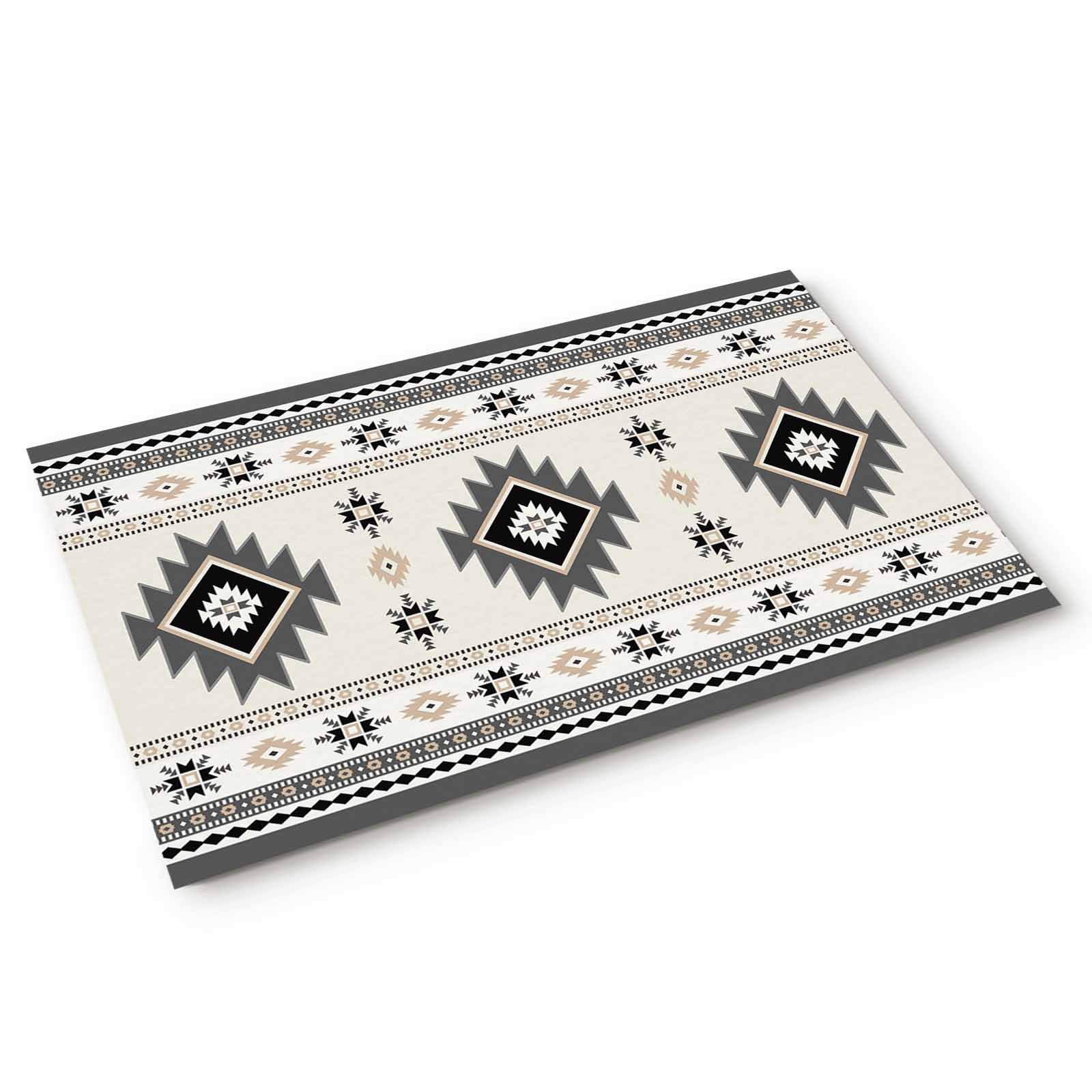 Aztec Door Mat Gray Southwest Wind Bohemian Ethnic Wind Non Slip ...
