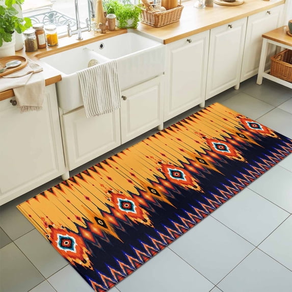 Aztec Ethnic Tribal Texture Art Rectangle Area Rug 2x6ft,Living Room ...