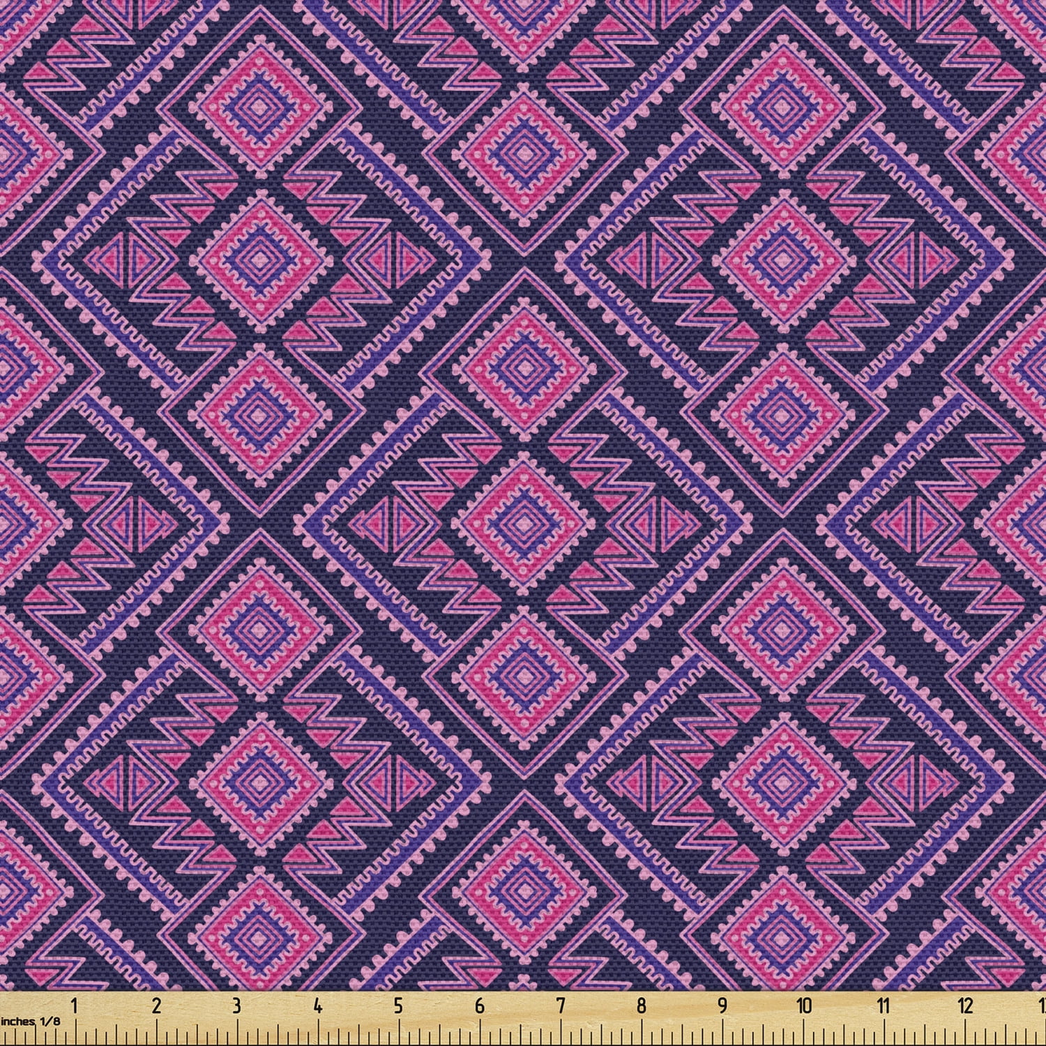 Ambesonne Aztec Fabric by the Yard Upholstery, Bohemian Vibrant ...