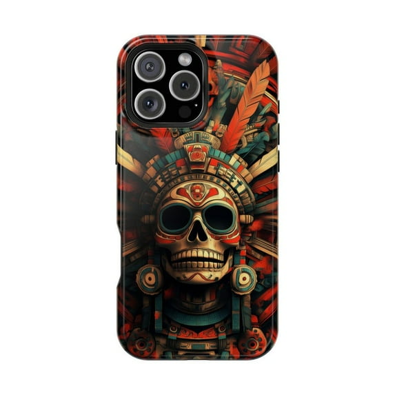 Aztec Feather Headdress Tribal Artwork Design iPhone Case 17 11 12 13 ...